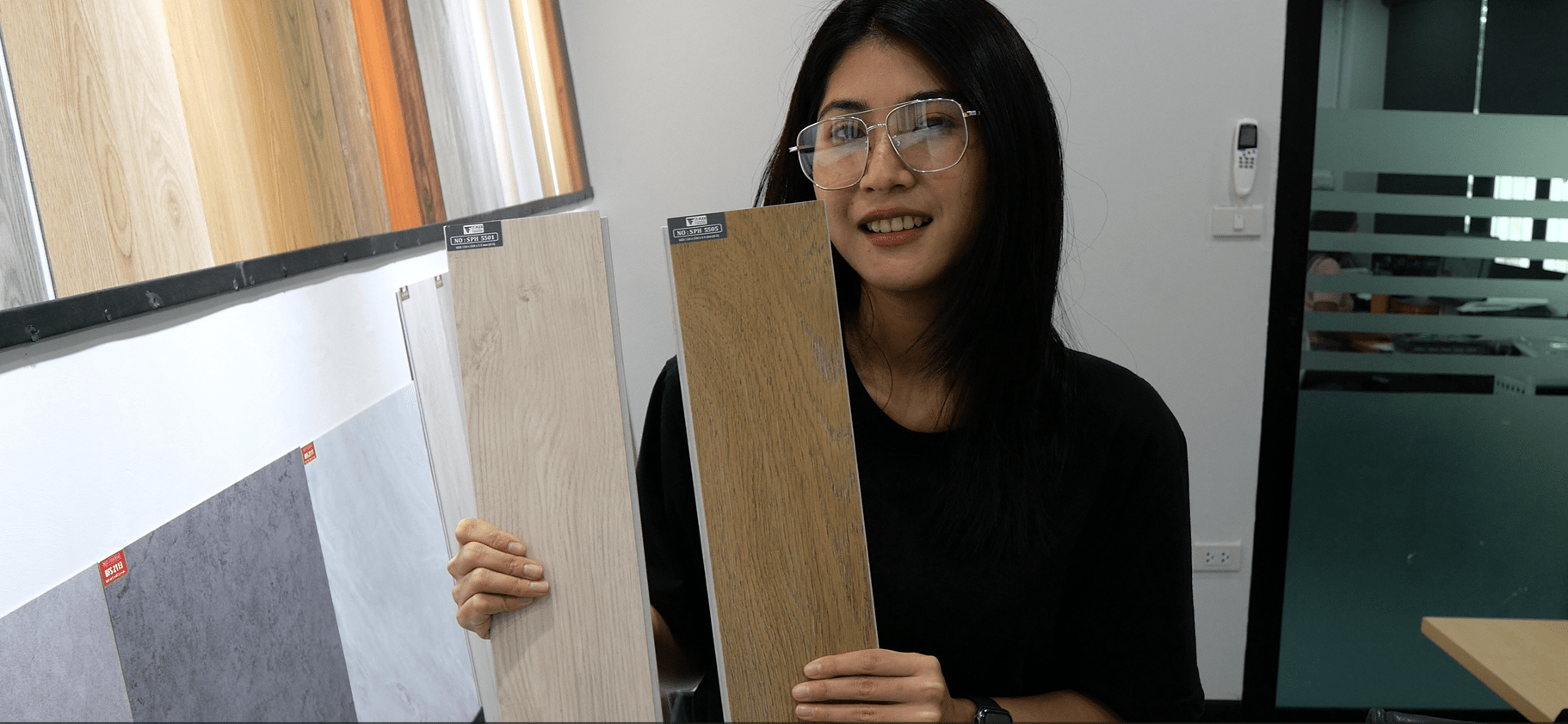 กระเบื้องยาง SPC ลายก้างปลา T-Flex Master (หนา5.5 MM) 😄